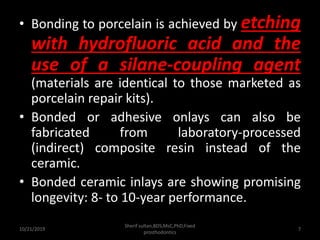 ceramic Inlays and onlays | PPTX