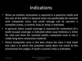 ceramic Inlays and onlays | PPTX