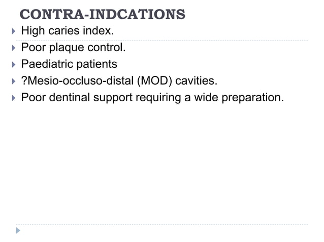 inlays and onlays.ppt | Dental Health | Diseases and Conditions