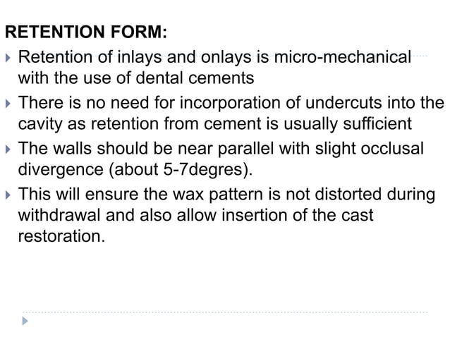 inlays and onlays.ppt | Dental Health | Diseases and Conditions