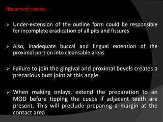 inlays and onlays, classification of inlays and onlays | PPTX