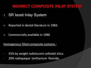 inlays and onlays, classification of inlays and onlays | PPTX