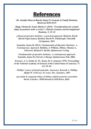Inlays & onlays (crown and bridge ) | PDF
