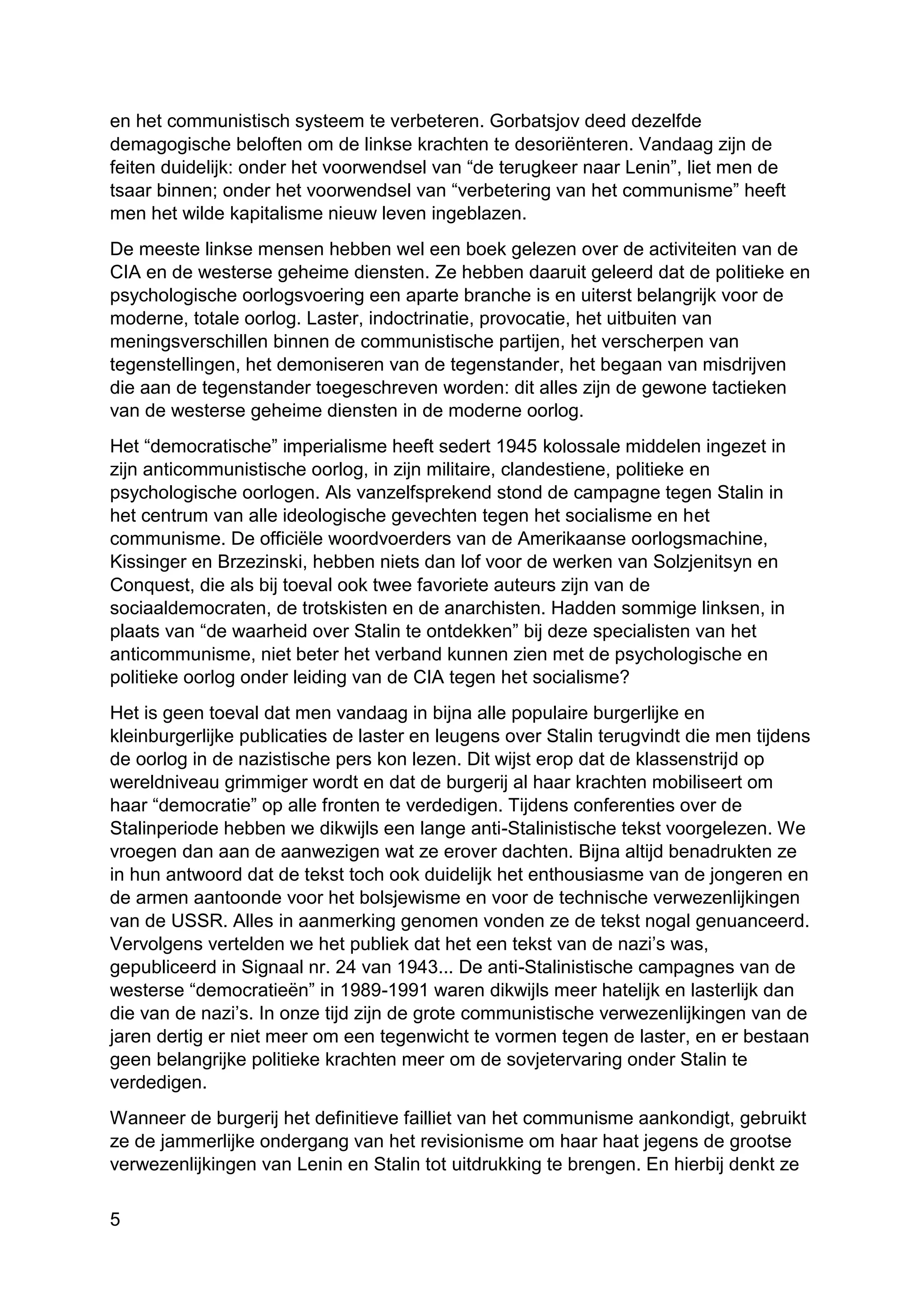 Inleiding - "Een andere kijk op Stalin", Ludo Martens | DOCX