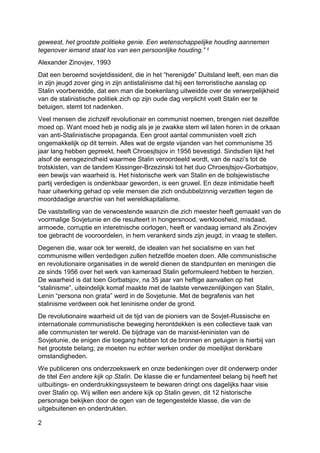 Inleiding - "Een andere kijk op Stalin", Ludo Martens | DOCX