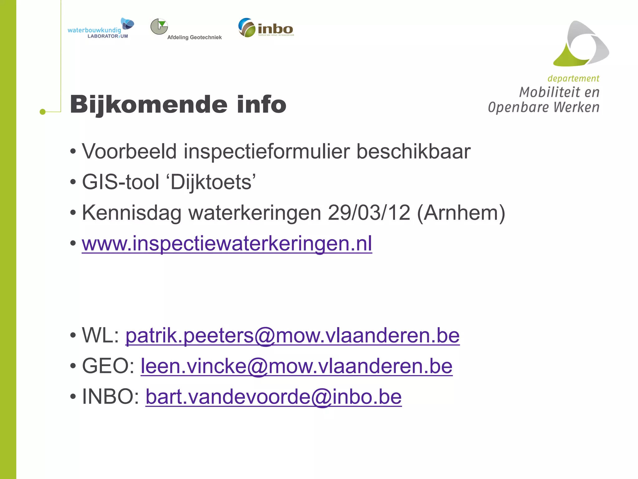 Dijkinspectie en -onderhoud: inleiding | PDF