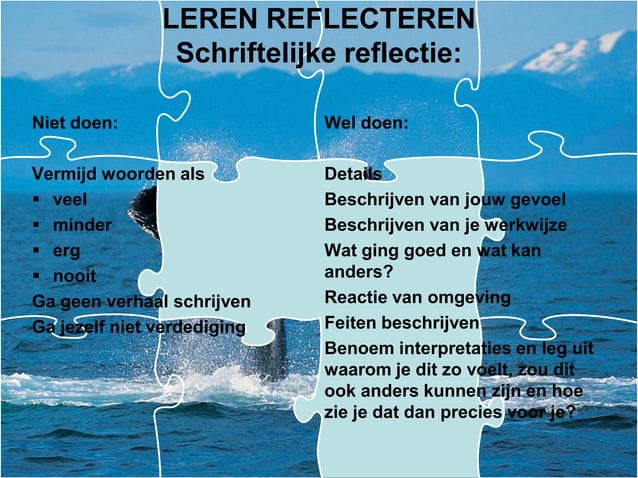 Inleiding leren reflecteren | PPT