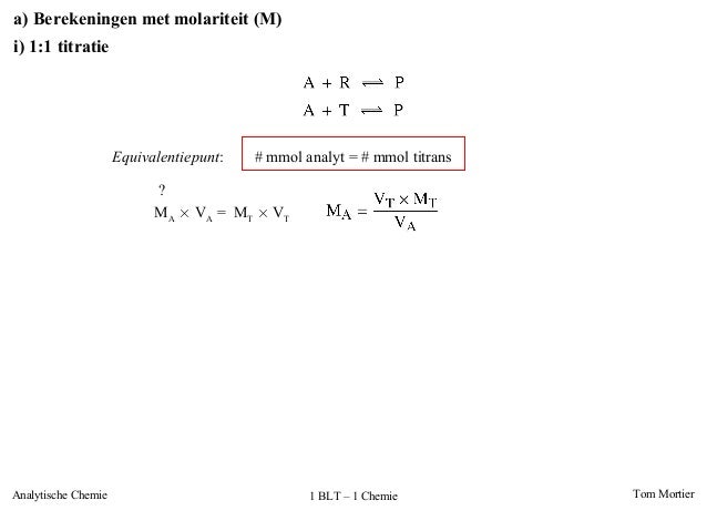 Inleiding titrimetrie