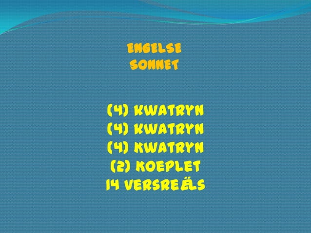 Inleiding tot poesie | PPTX