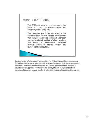 Medicare - CMS RAC Audit Presentation | PDF