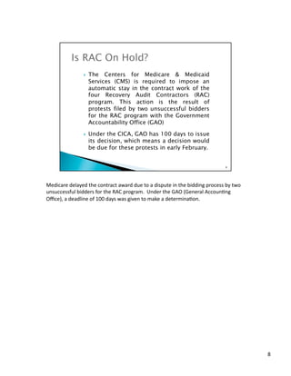Medicare - CMS RAC Audit Presentation | PDF