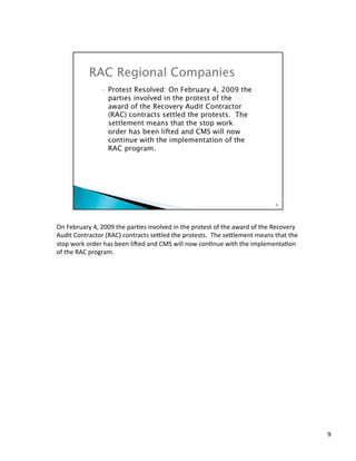 Medicare - CMS RAC Audit Presentation | PDF