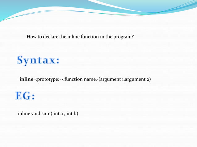 Inline function in C++ | PPTX
