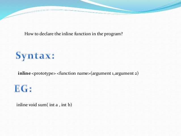 Inline Function In C