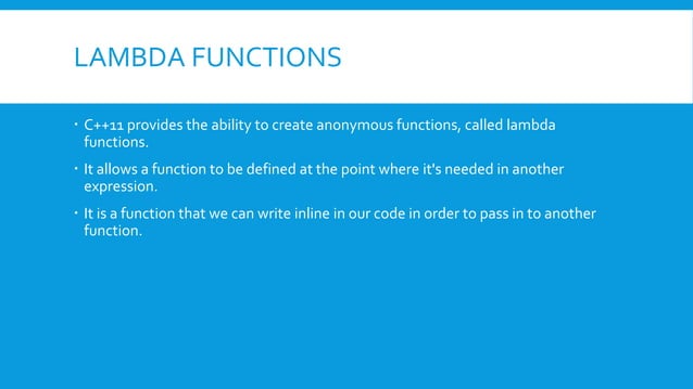 Inline and lambda function | PPT