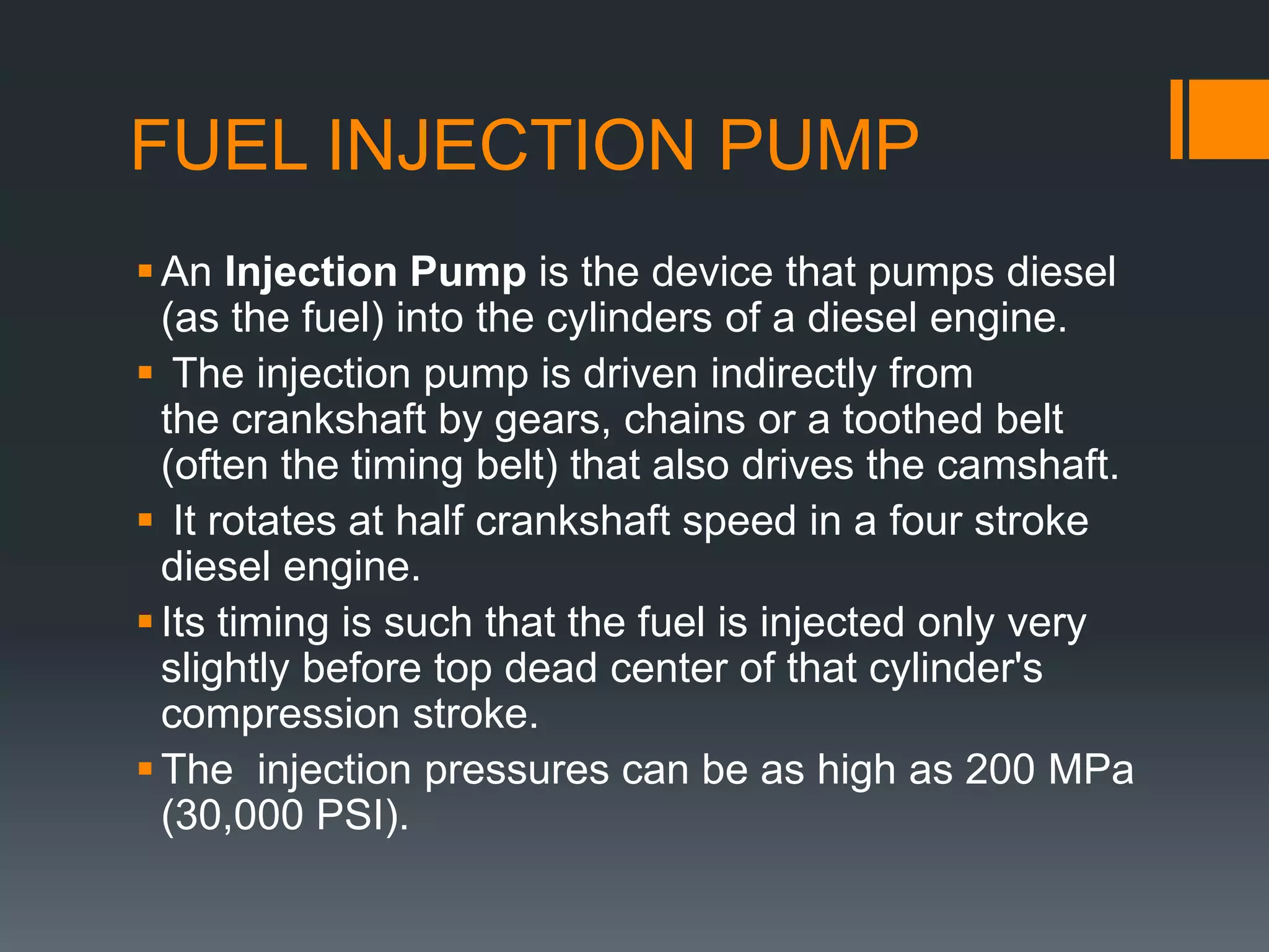 Inline fuel injuction pump | PPTX