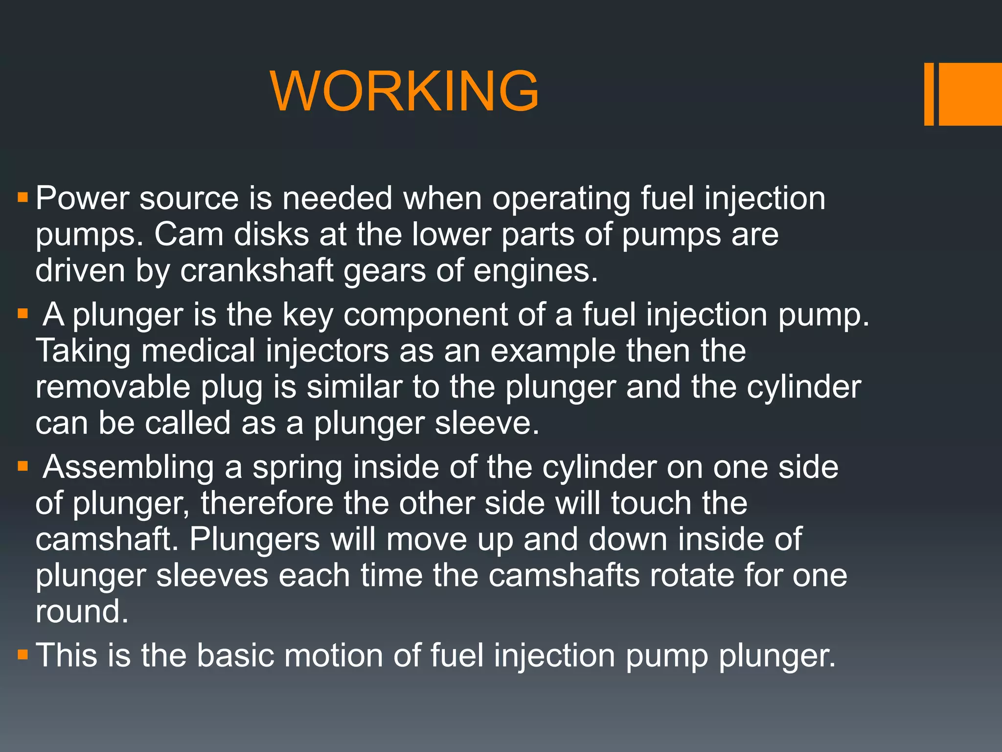 Inline fuel injuction pump | PPTX
