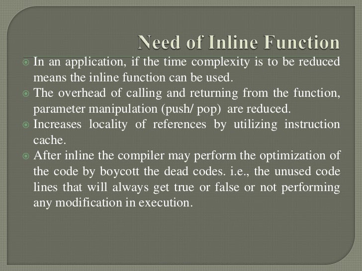 Inline Function 