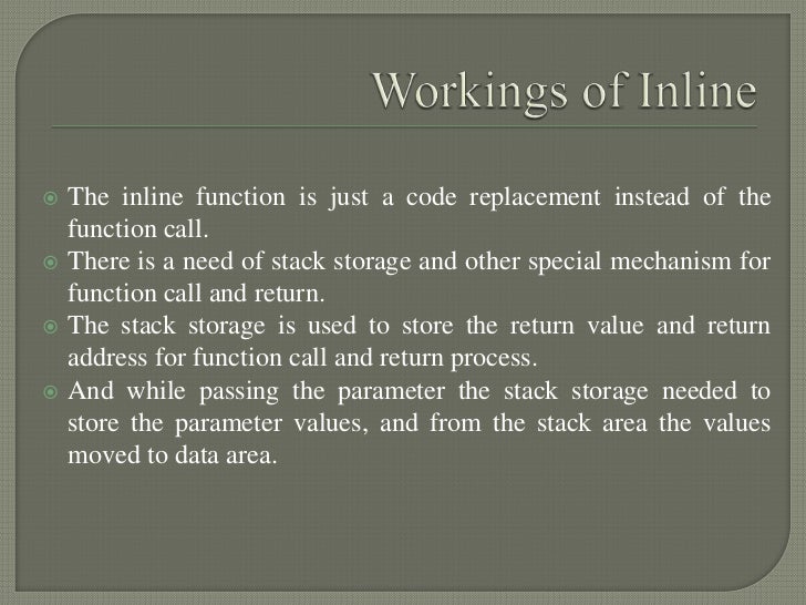 Inline Function