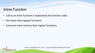 Inline function in C++ | PPTX