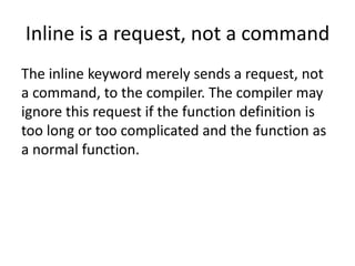 Inline functions in c++ | PPT