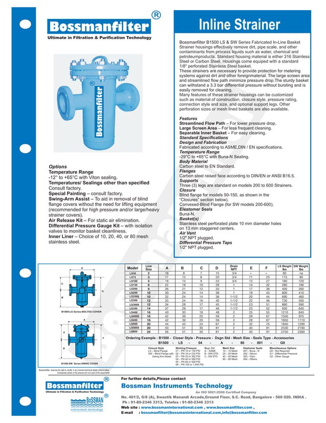 Inline strainers | PDF | Sports Equipment | Sports