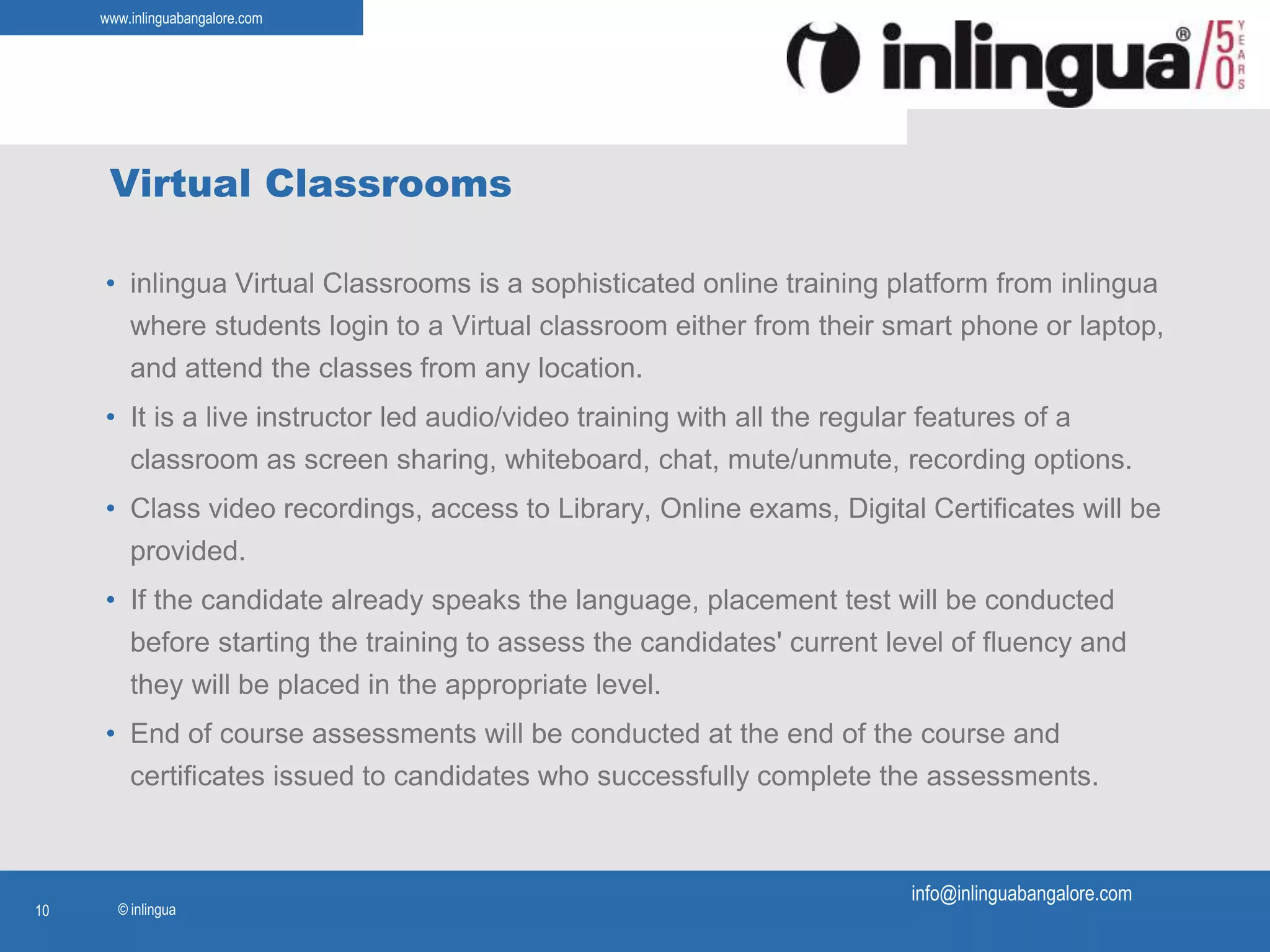 inlingua-College_Proposal.ppt | Online Education | Education