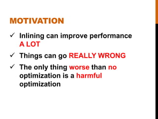 Inlining Heuristics | PPTX | Programming Languages | Computing