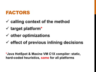 Inlining Heuristics | PPTX | Programming Languages | Computing