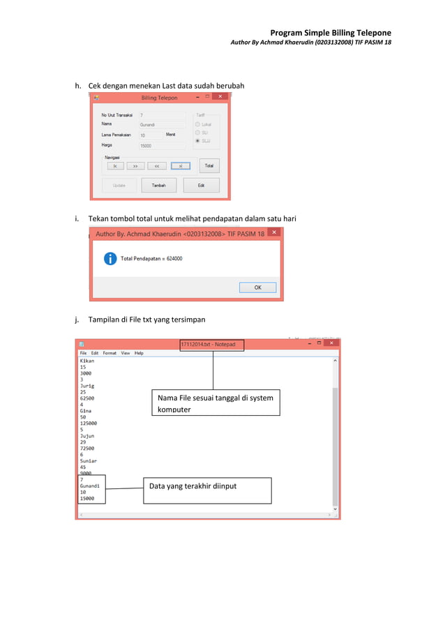 Billing telepon dengan visual basic | PDF