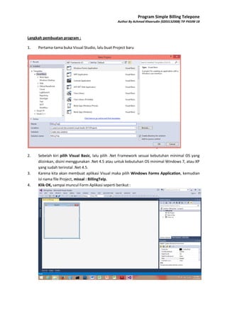 Billing telepon dengan visual basic | PDF