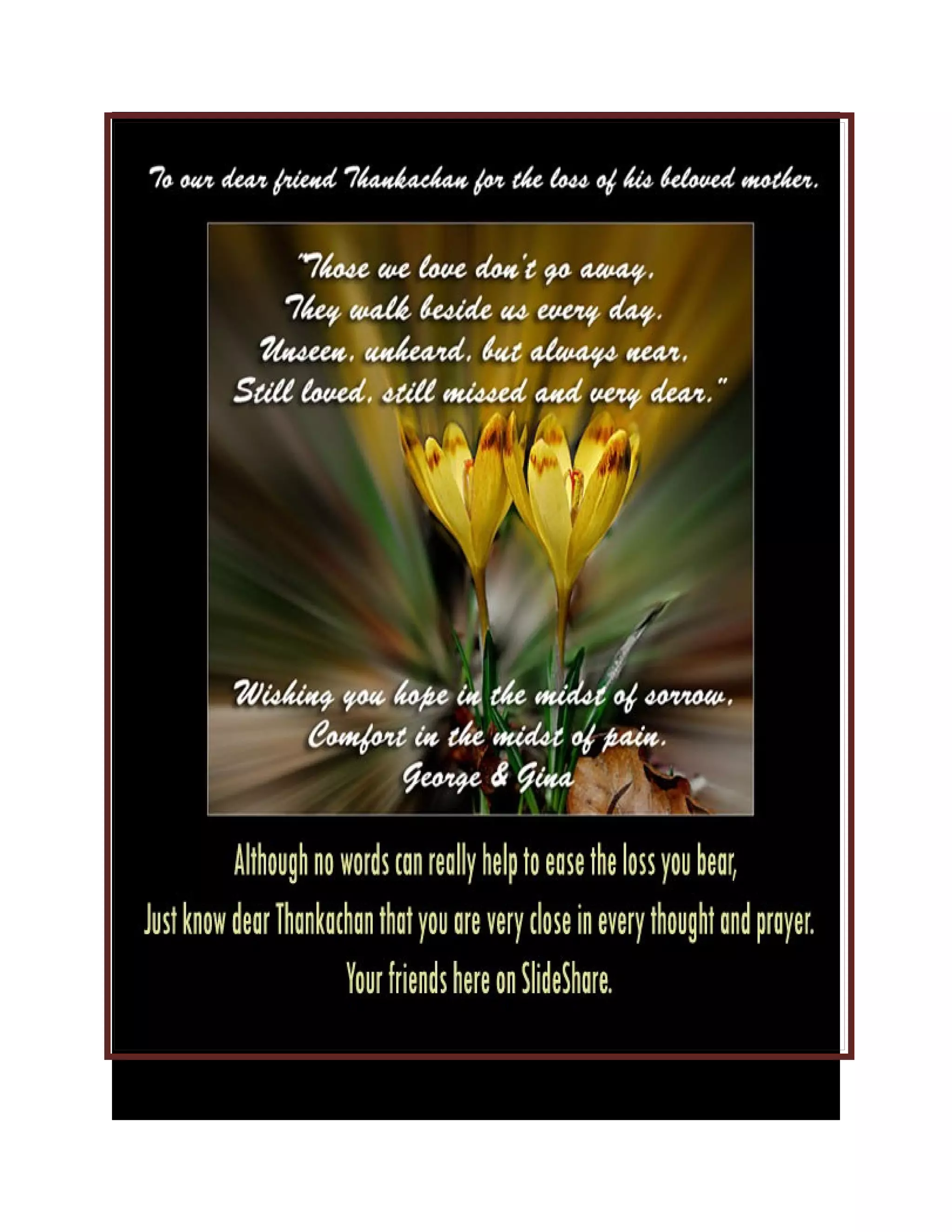 In loving memory dear thankachan... | PDF