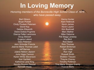 In Loving Memory (Updated 06.30.2015) | PPT