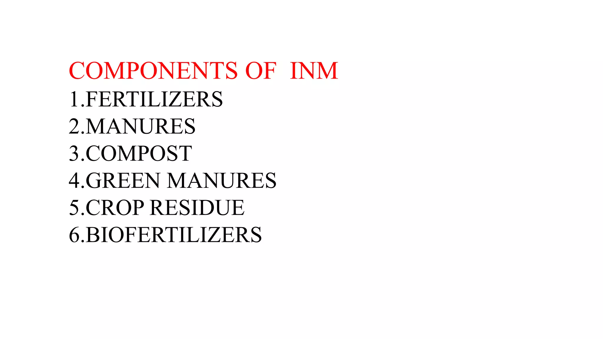 Integrated nutrient management | PPTX