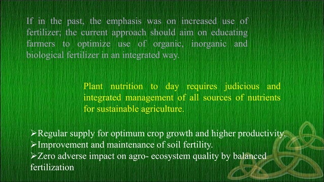 Integrated nutrient management | PPTX