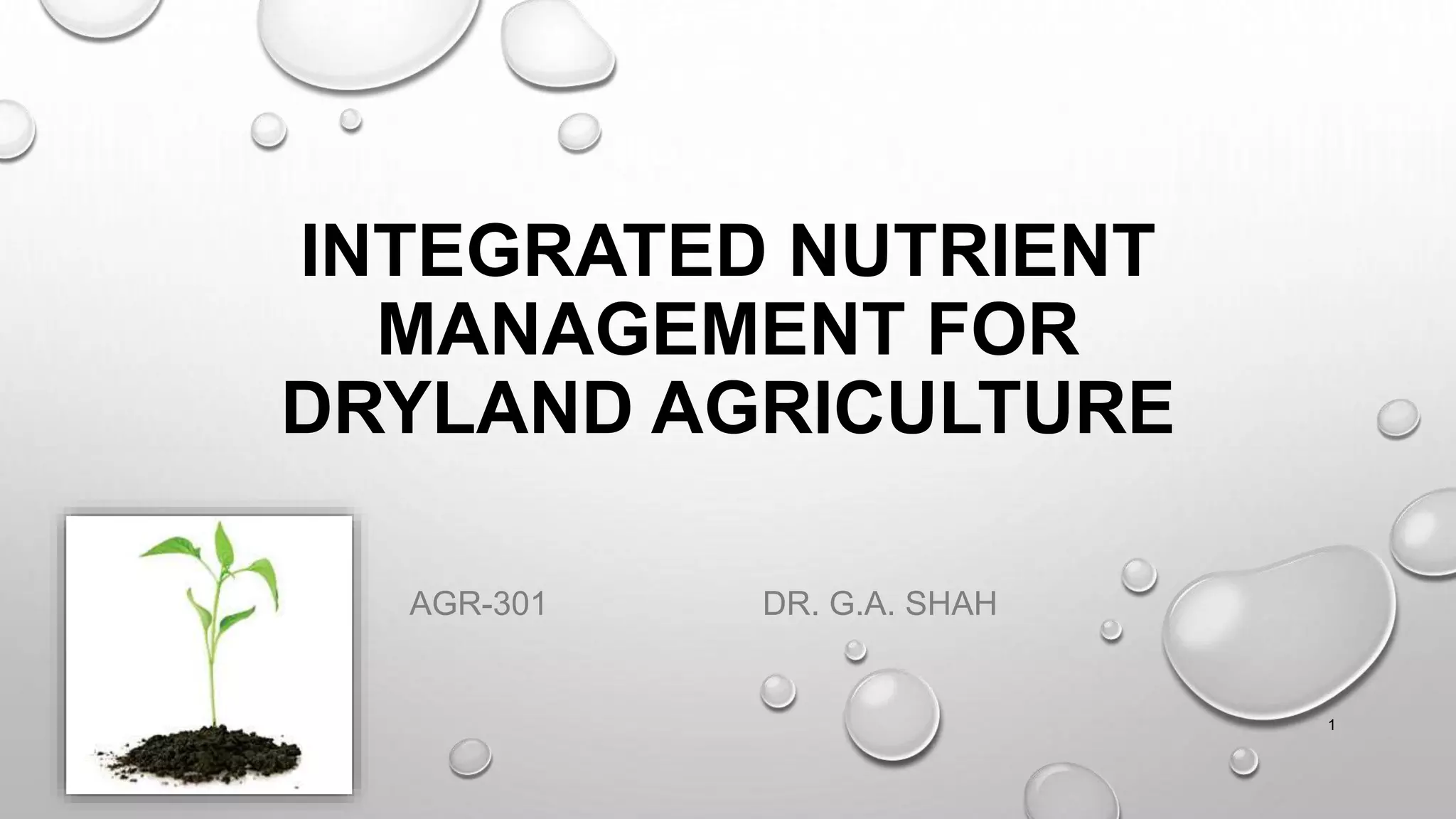 Integrated Nutrient Management | PPTX