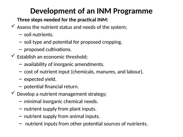Integrated nutrient management for sustainable vegetable production | PPTX