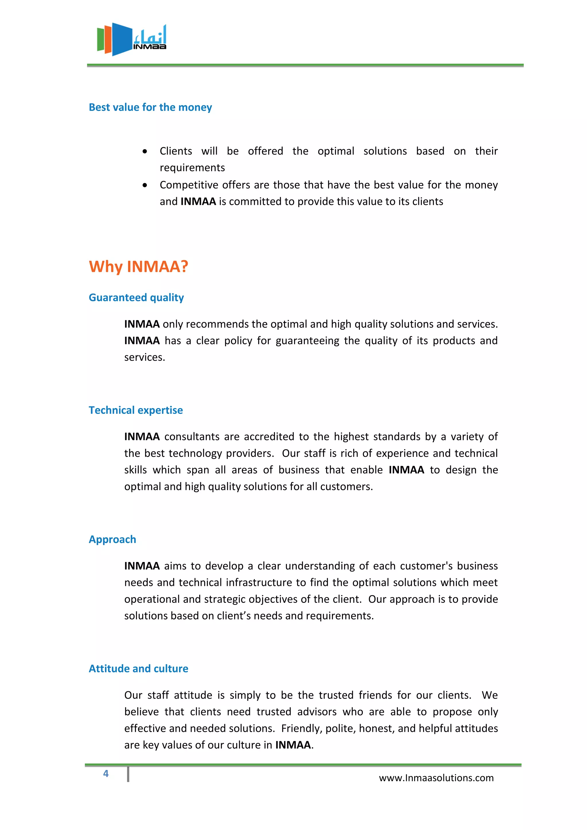 Inmaa Solutions profile | DOCX