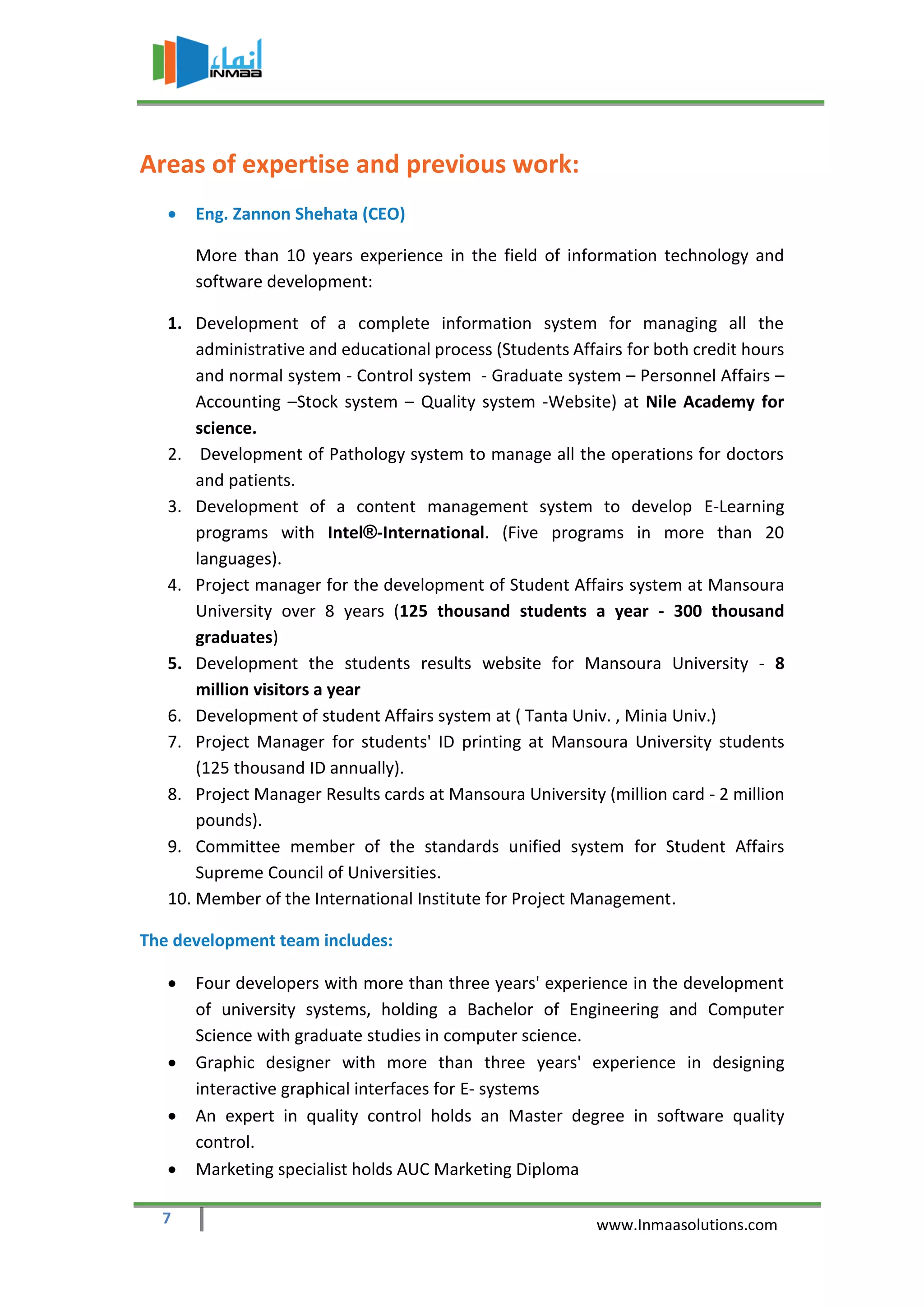 Inmaa Solutions profile | DOCX
