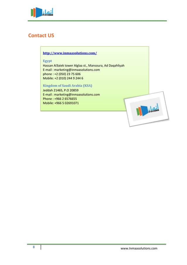Inmaa Solutions profile | DOCX | Computer Software and Applications ...