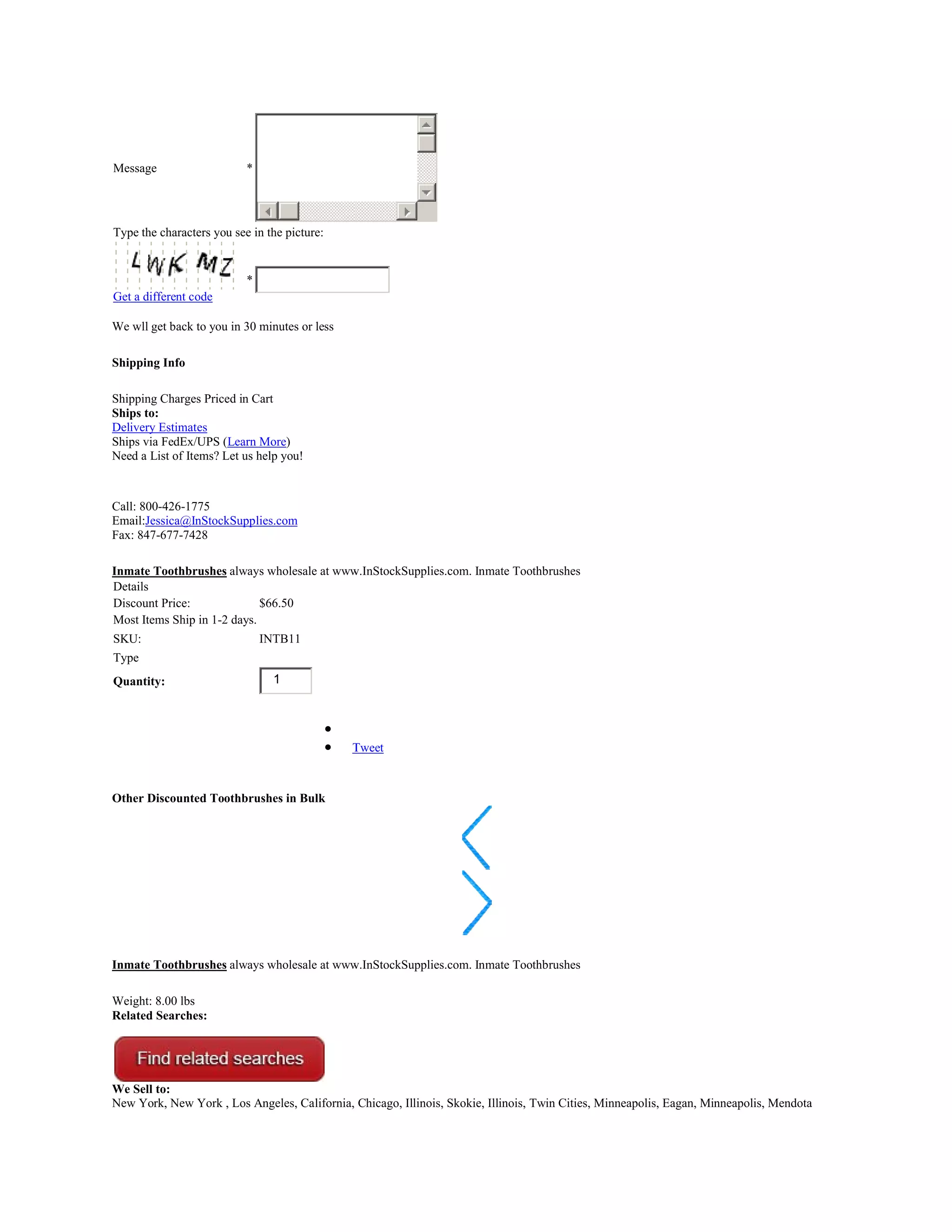 Inmate toothbrushes | PDF