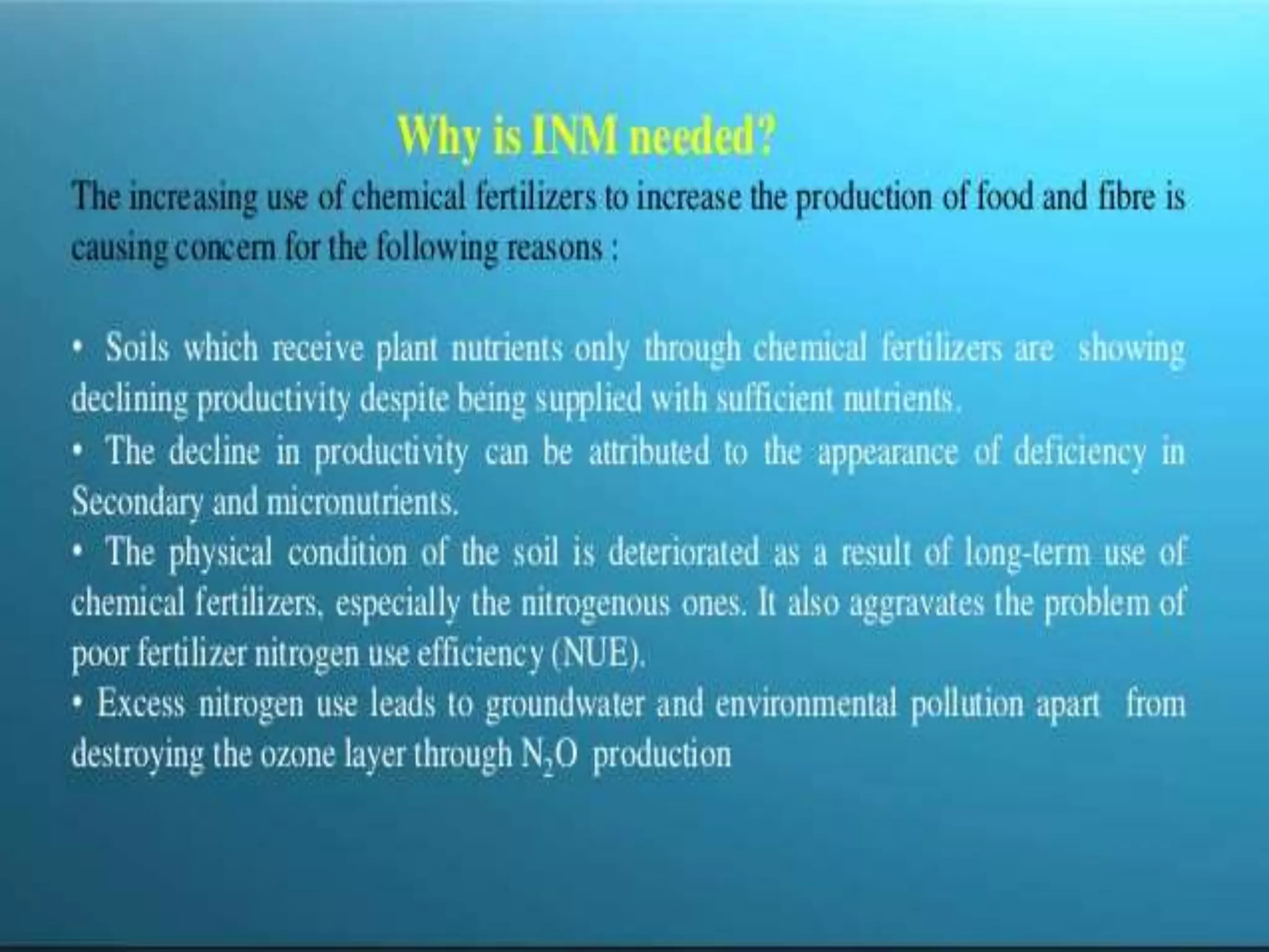 Integrated Nutrient Management and Balanced Fertilization by Bhanumahi ...