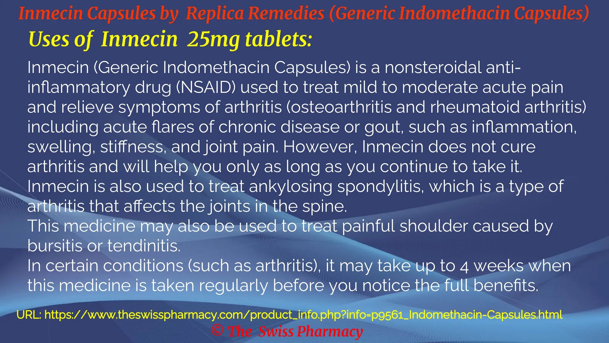 Inmecin Capsules by Replica Remedies (Generic Indomethacin Capsules) | PDF