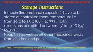 Inmecin Capsules by Replica Remedies (Generic Indomethacin Capsules) | PDF