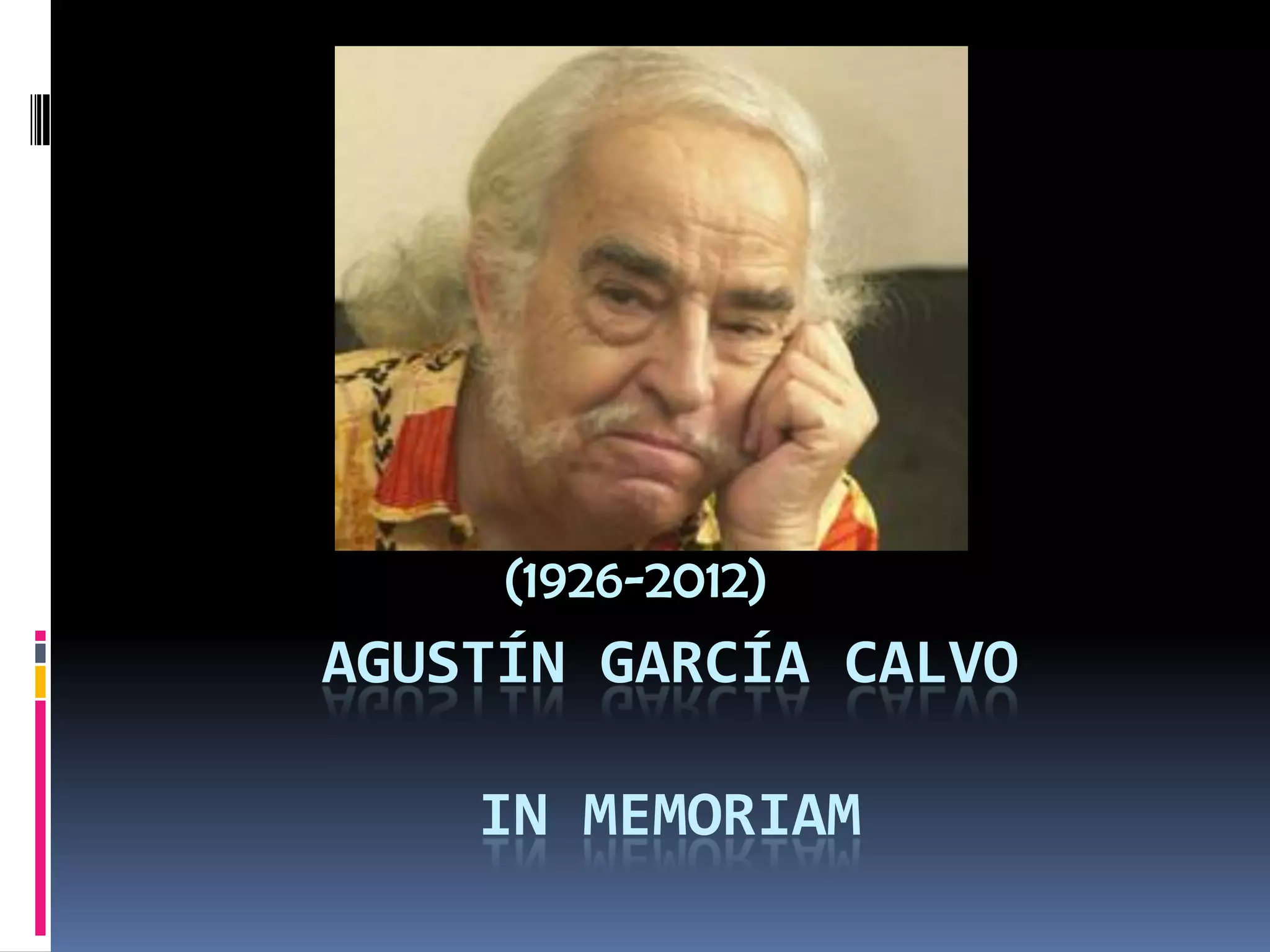 In memoriam Agustín García Calvo | PDF