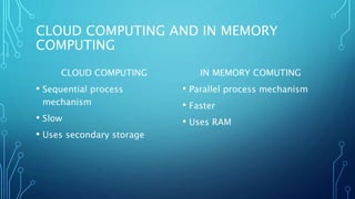 In memory cloud computing | PPTX | Databases | Computer Software and Applications