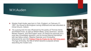In Memory of W.B. Yeats | PPTX