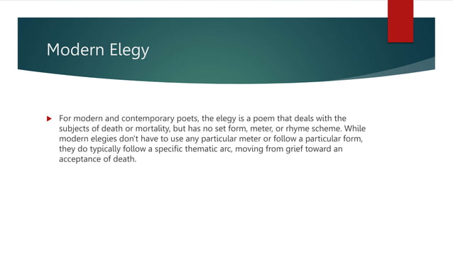 In Memory of W.B. Yeats | PPT