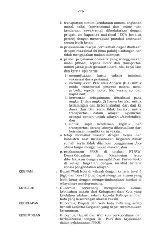 Inmendagri no 27 tahun 2021 tentang ppkm level4 level3 dan level 2 jawa ...