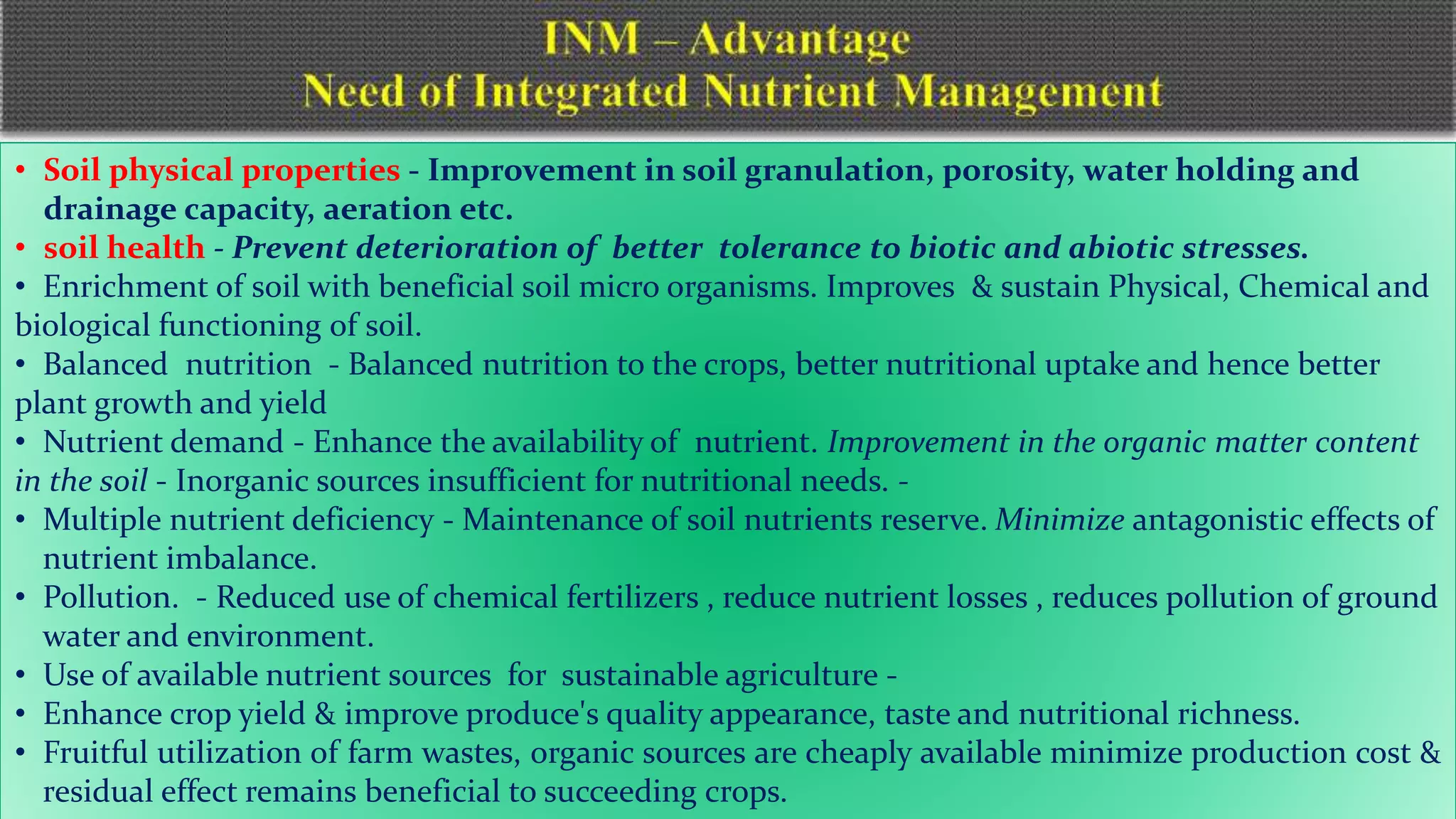 INM in Vegetable crops .pptx